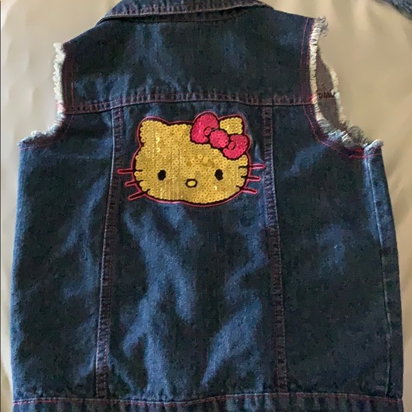 Hello Kitty | Jackets & Coats | Hello Kitty By Sanrio Denim Vest | Poshmark